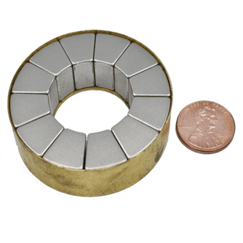 Radial Ring Magnet 50.80mm OD x 26mm ID x 12.70mm N50 – South Pole on ...