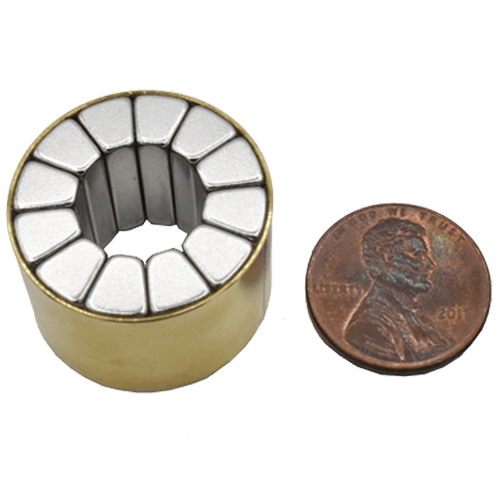 Radial Ring Magnet 25mm OD x 12mm ID x 14mm N50H – 12-Poles Alternating ...