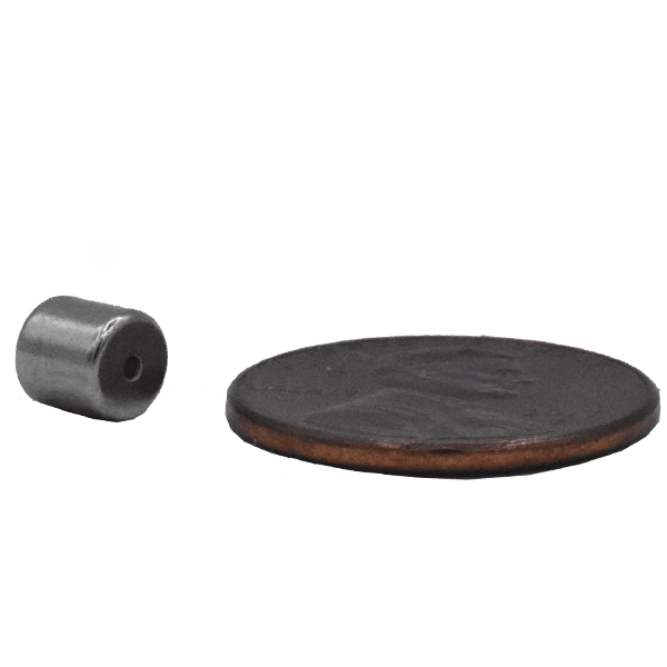 Neodymium Tube Magnet 5mm OD x 1.10mm ID x 5mm N52 Diametrically ...